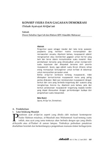 Konsep Syura dan Gagasan Demokrasi (Telaah Ayat-Ayat Al-Qur'an) - Repositori UIN Alauddin Makassar